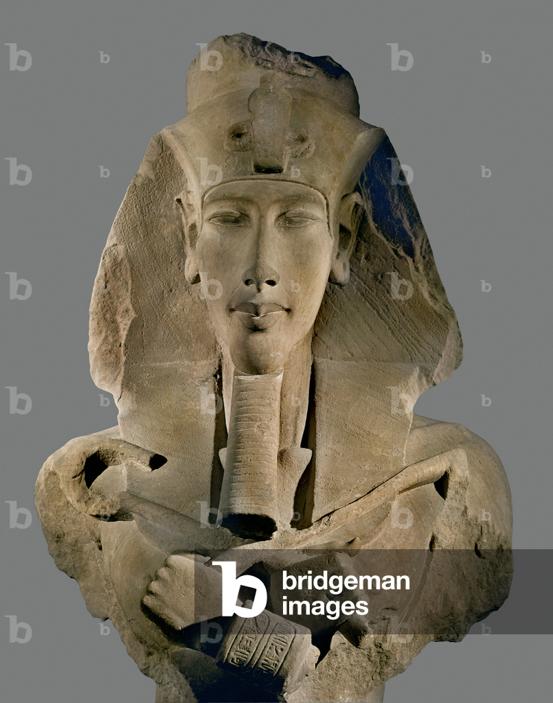Image of Pharaoh Amenophis IV Akhnaton (sculpture) by Egyptian 18th ...