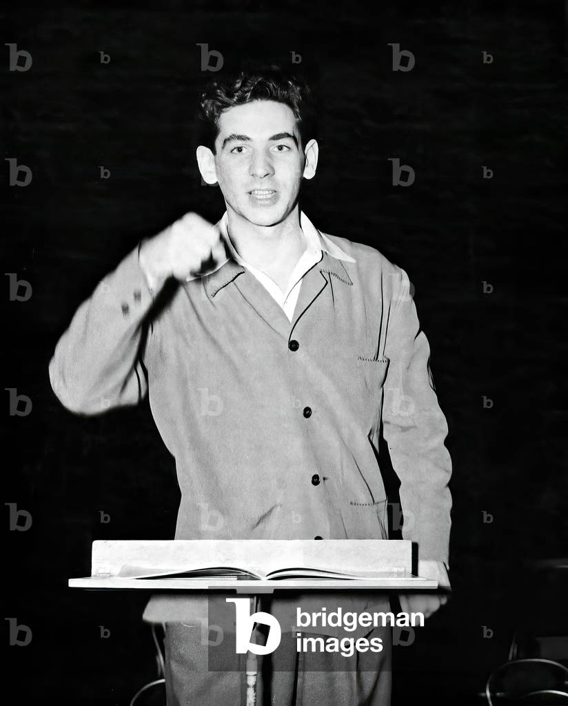 Image of Leonard Bernstein, American composer & conductor, 1944 (b/w photo)