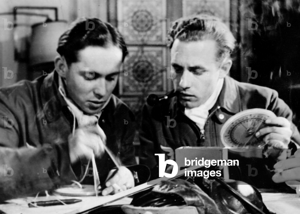 Image of WW2 - Luftwaffe - fighter pilots plan deployment 1944 (photo)