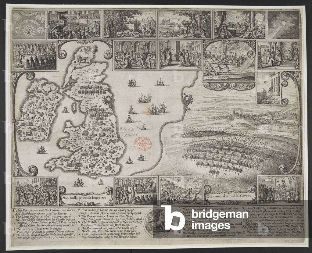 Image of Map of Great Britian. An Historial Map of Great Britain and by ...