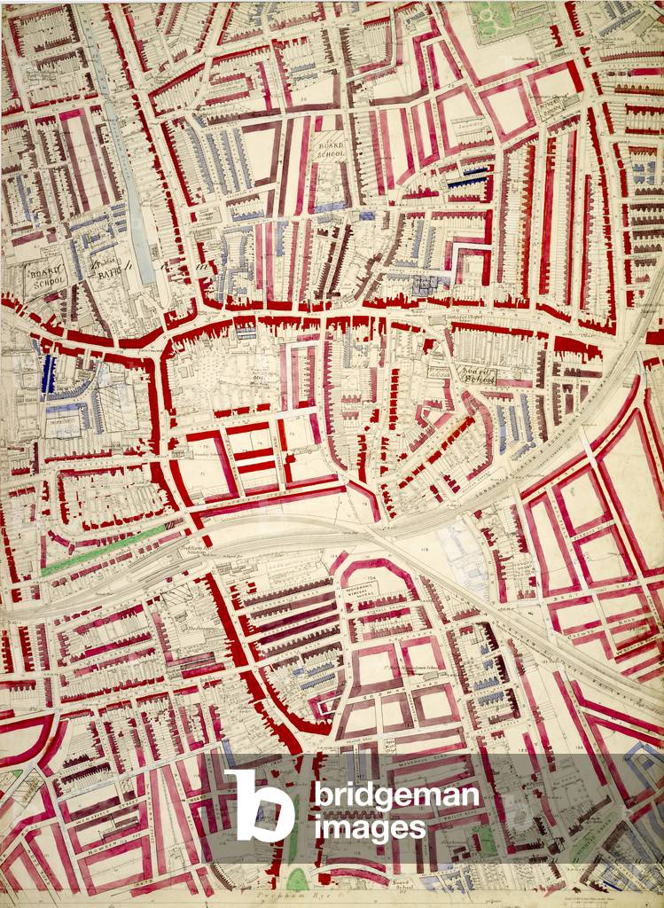 Image of Descriptive map of London Poverty, 1889 (hand-coloured litho ...
