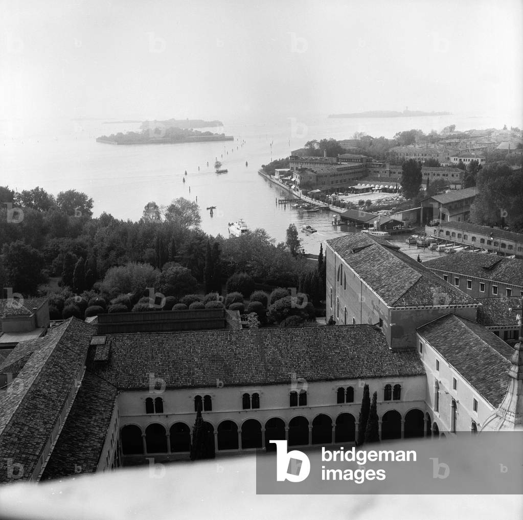 Image of Aerial view of the cloister of the monastery of St. by Orioli ...