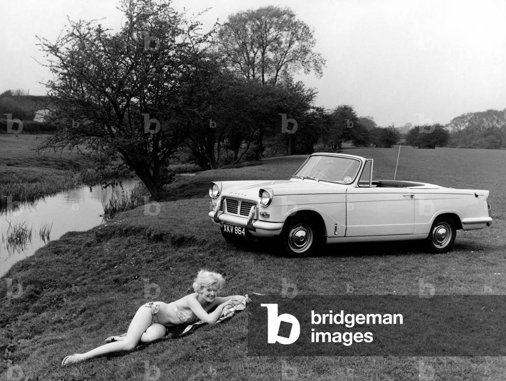 Image of Triumph Herald Convertible, 1959 (b/w photo)