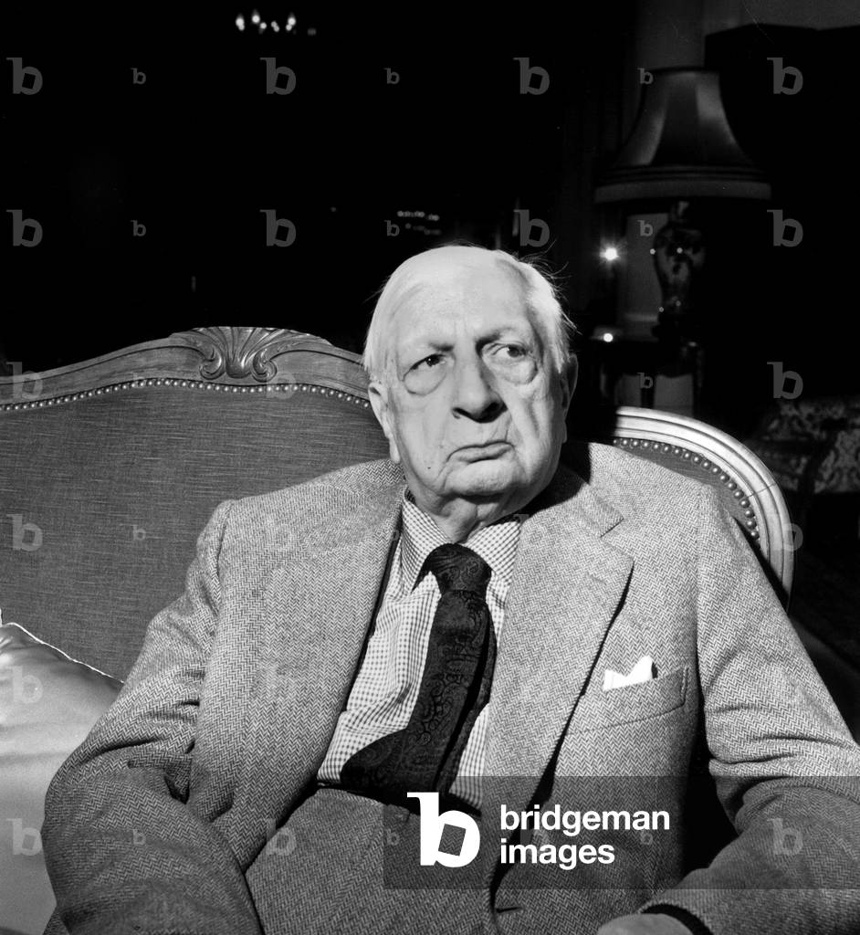 Image of Giorgio de Chirico, nov 1974 (b/w photo) by Saint Paul, René