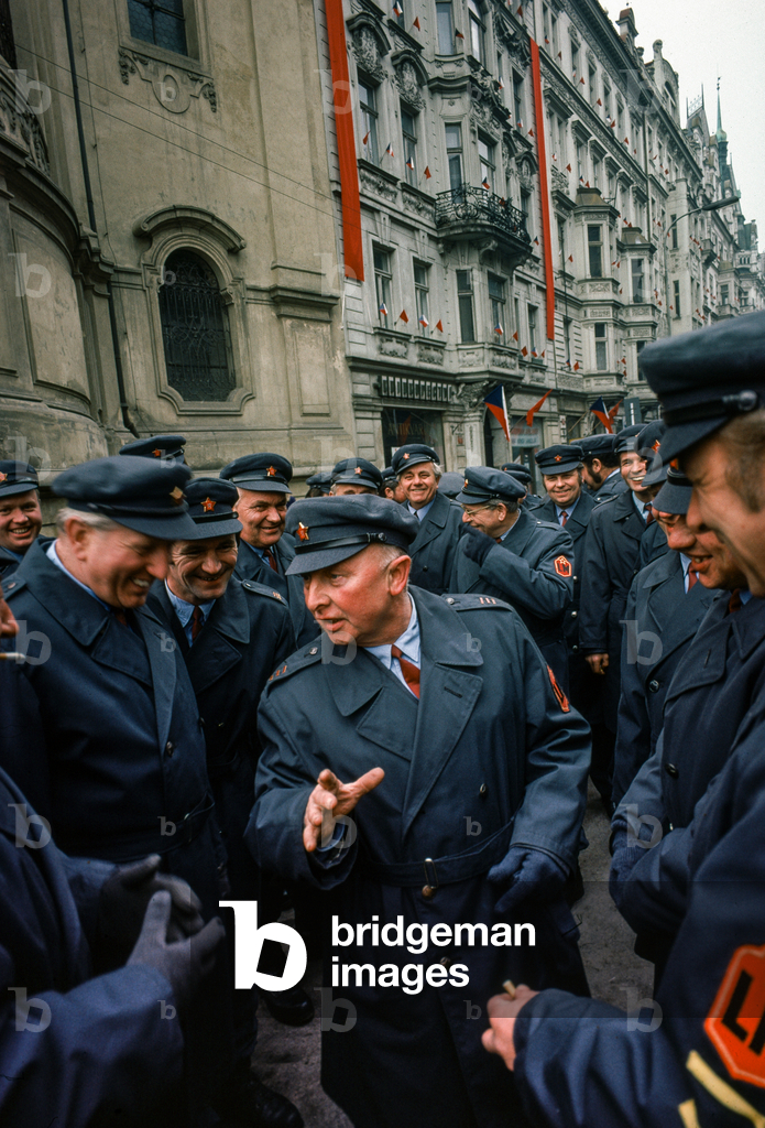 Image of Communist party members in uniform to mark the 30th ...