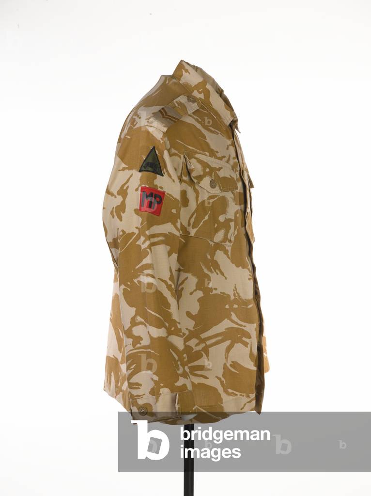 Image of Desert disruptive pattern combat jacket worn by Corporal Mark ...