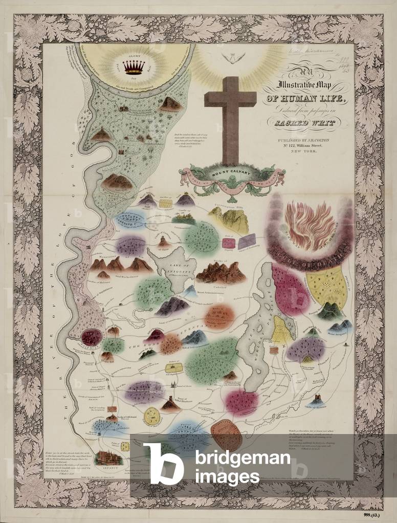 Image of The Map of Human Life with passages in Sacred Writ.