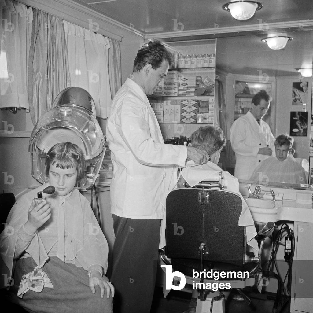 Image Of A Little Boy Gets A New Haircut Germany 1950s