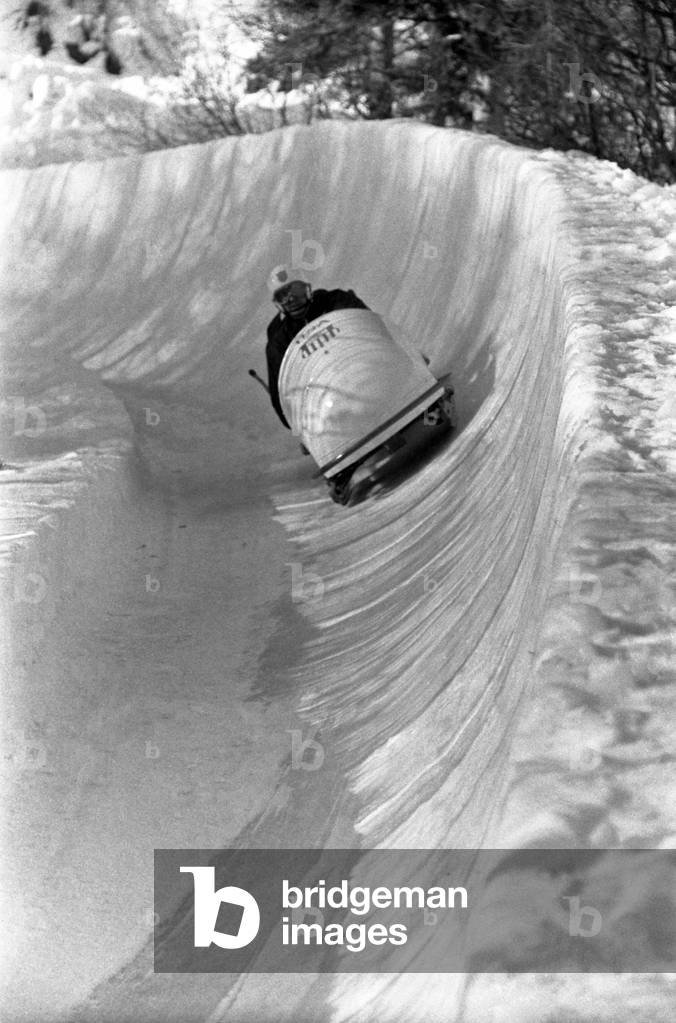 Image of American bobsleigh team at the VII Olympic Winter Games, Cortina