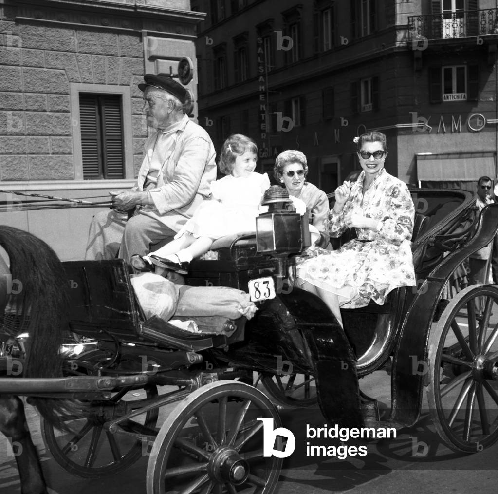 Image of Rome, Italy, 1954, American actress Esther Williams with her ...