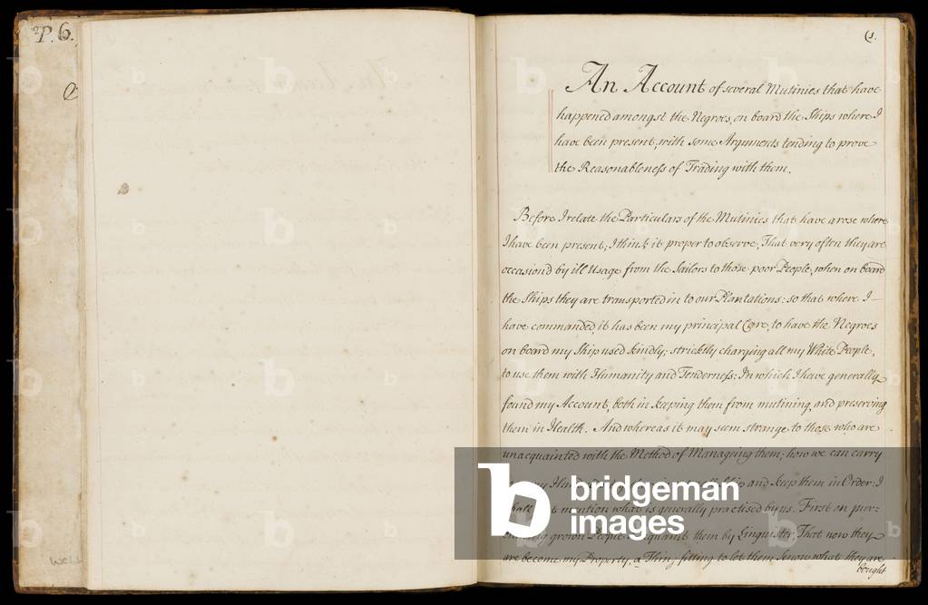 Image of Report on the slave trade, 1734 (manuscript, paper, leather ...