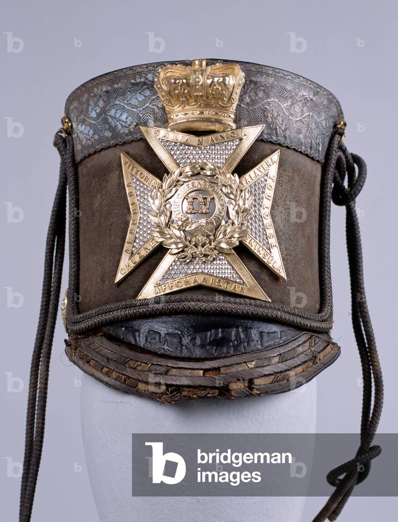 Image of Light dragoon shako, 1847-57, worn by Major Thomas Hutton, 4th ...