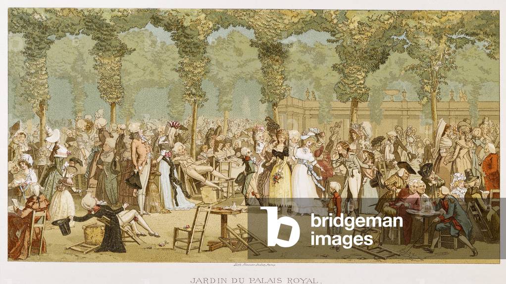 Image of PARIS: PALAIS ROYAL, c.1780 In the garden of the Palais