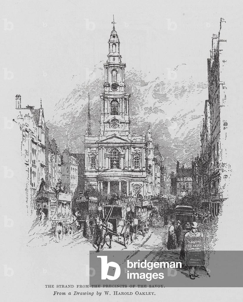 Image of The Strand from the Precincts of the Savoy (engraving) by ...