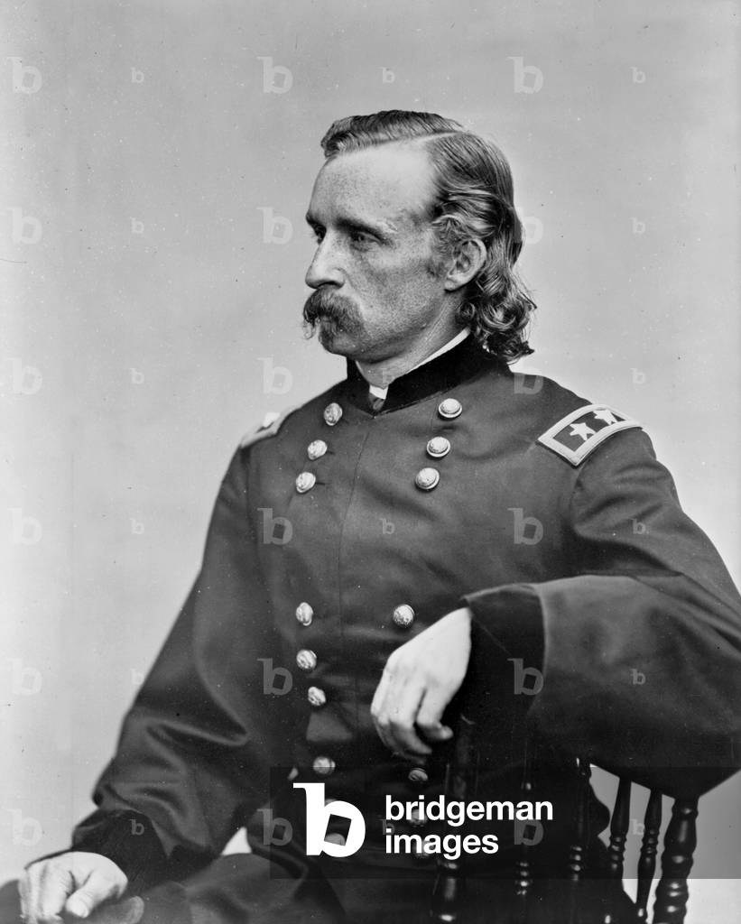 Image of George Custer, 19th century (b/w photo) by Brady, Mathew (1823-96)
