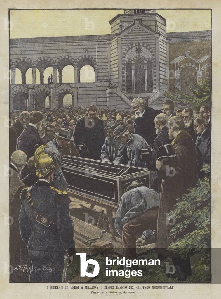 Image of Verdi's Funeral In Milan, The Burial In The Monumental ...