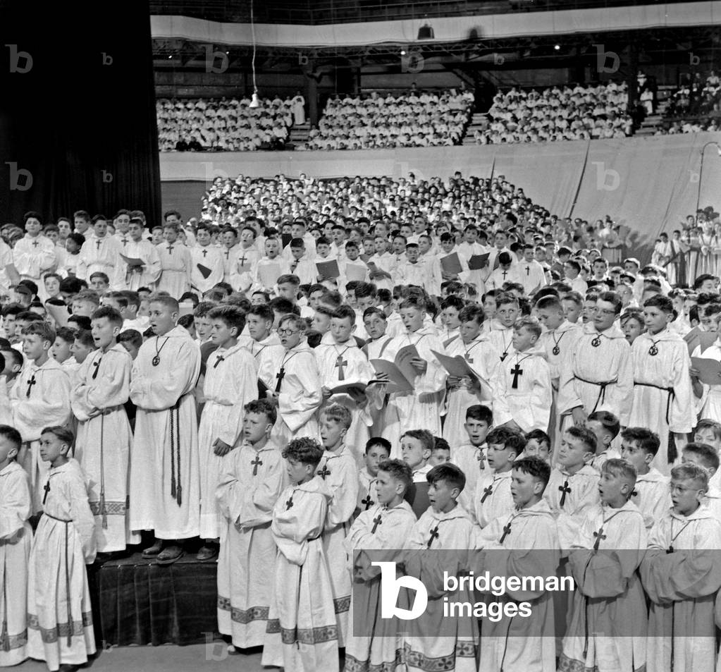 Image of Choir "Little Singers of The Wooden Cross" during Rehearsal at