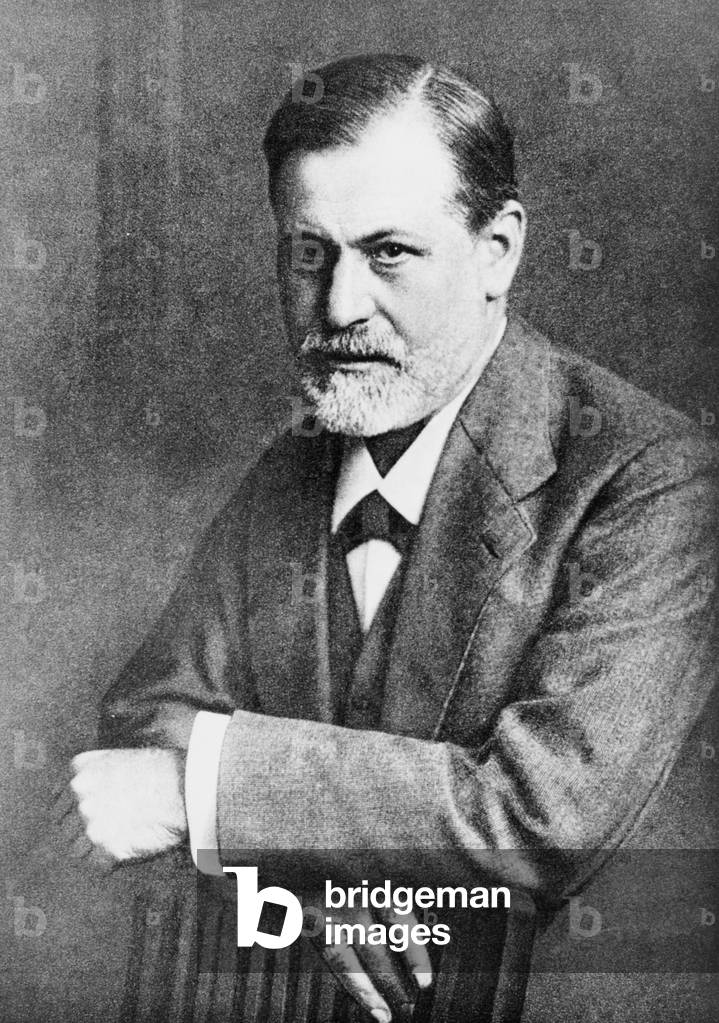 Image of Sigmund Freud (1856-1939), at age 45 in 1909, the year