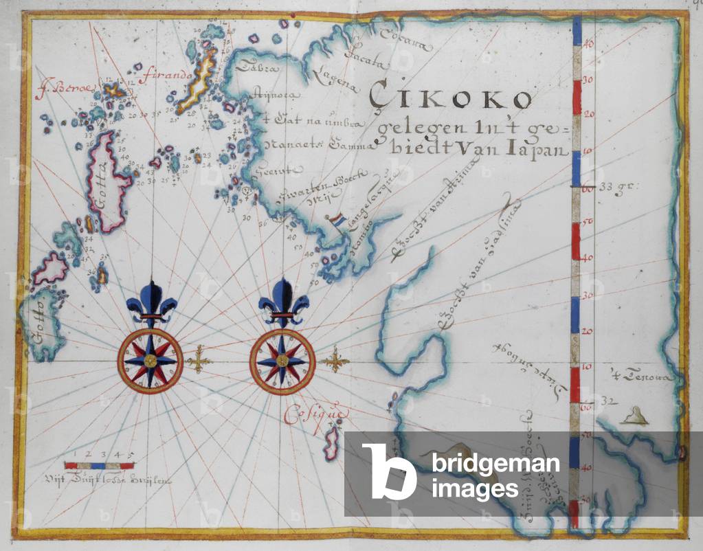 Image of Map of the southern part of the island of Kyushu, by Dutch ...