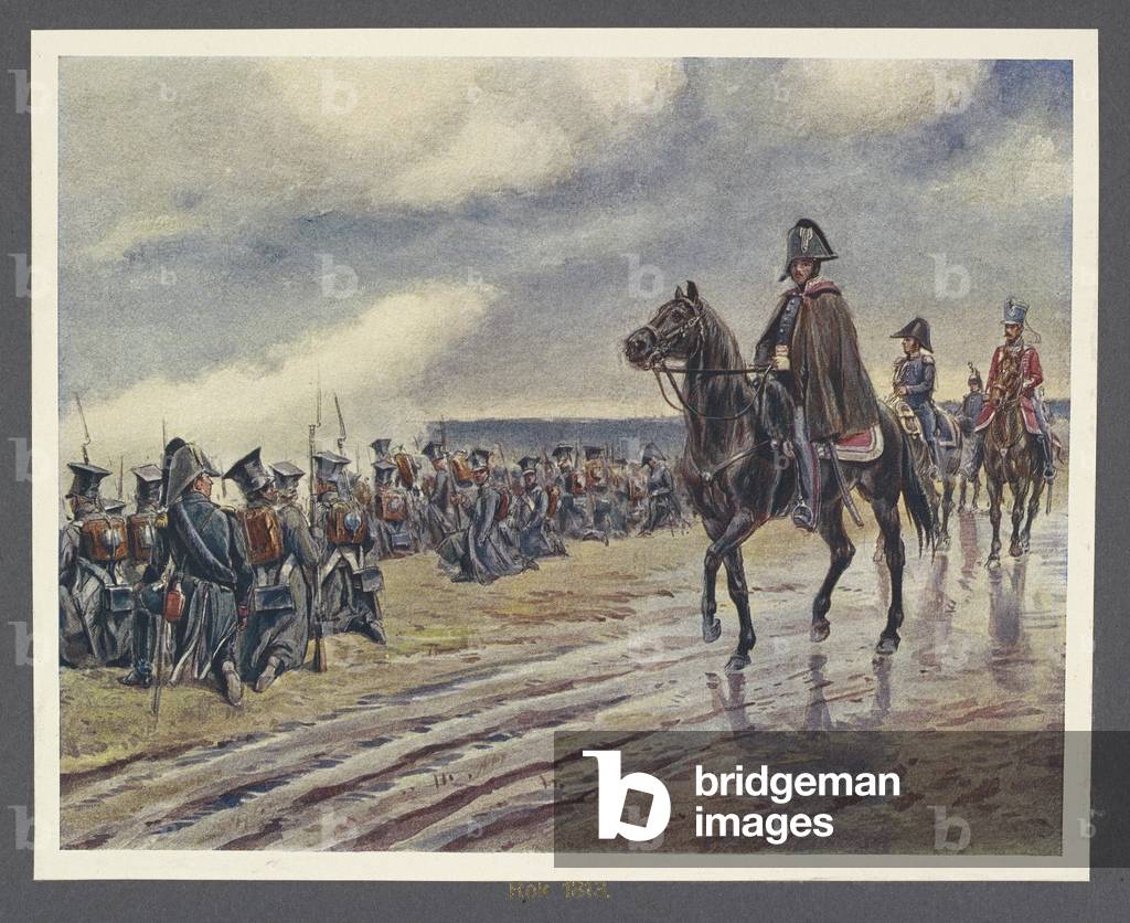 Image of 'Rok (Year) 1813'. Soldiers assembled by a roadside as Prince