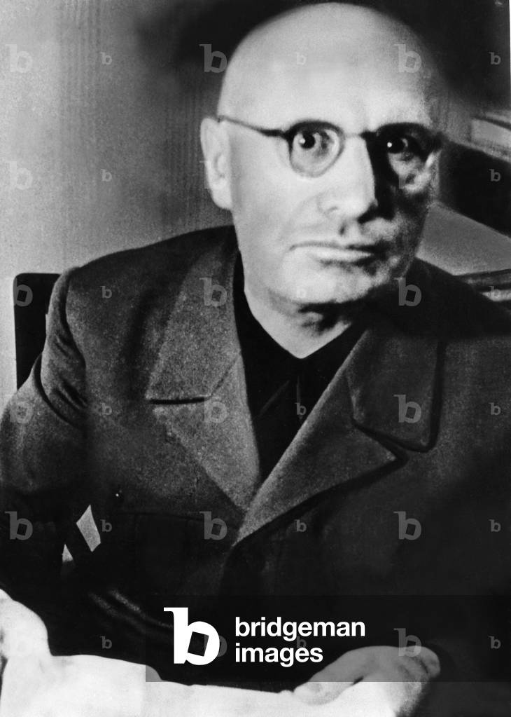 Image of Benito Mussolini, 1945 (b/w photo)