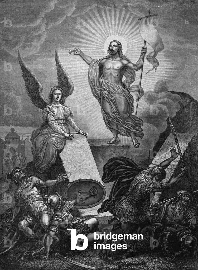 Image of Resurrection of Jesus Christ in Jerusalem: he's leaving his grave