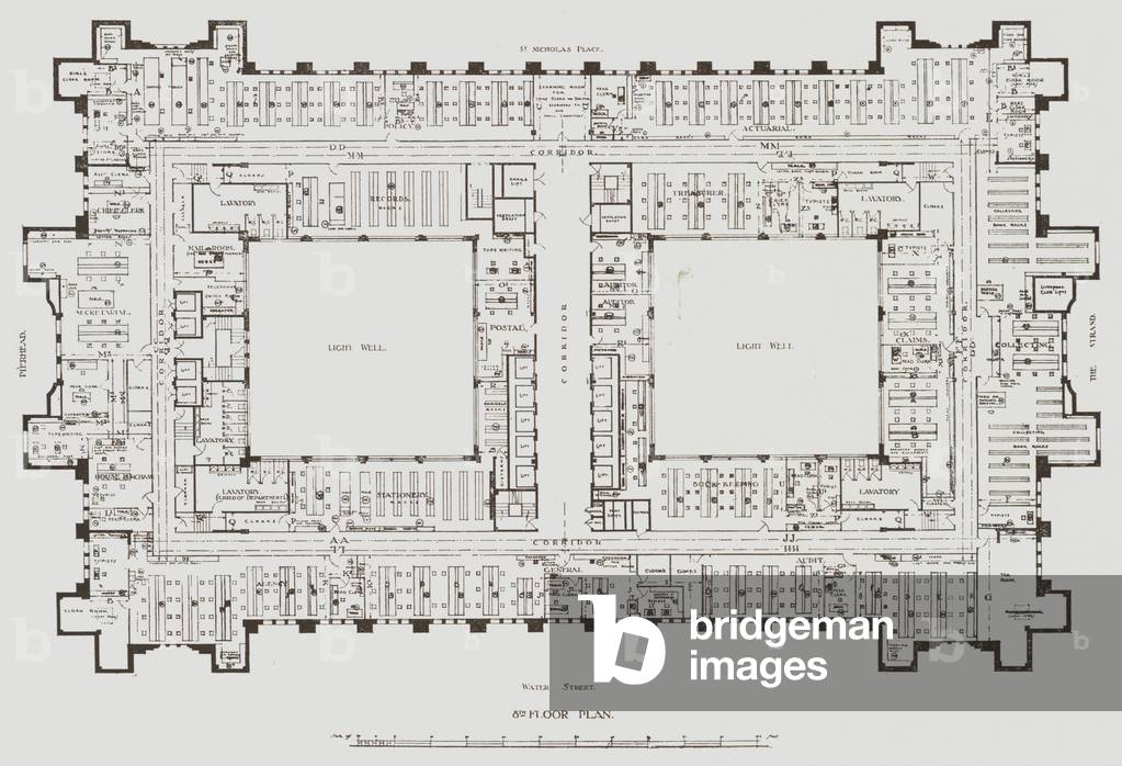 Image of Royal Liver Building, 8th Floor Plan (litho) by English School ...