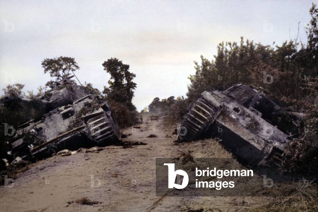 Image of Bataille de Normandie : chars allemands: Two German Panther Tanks