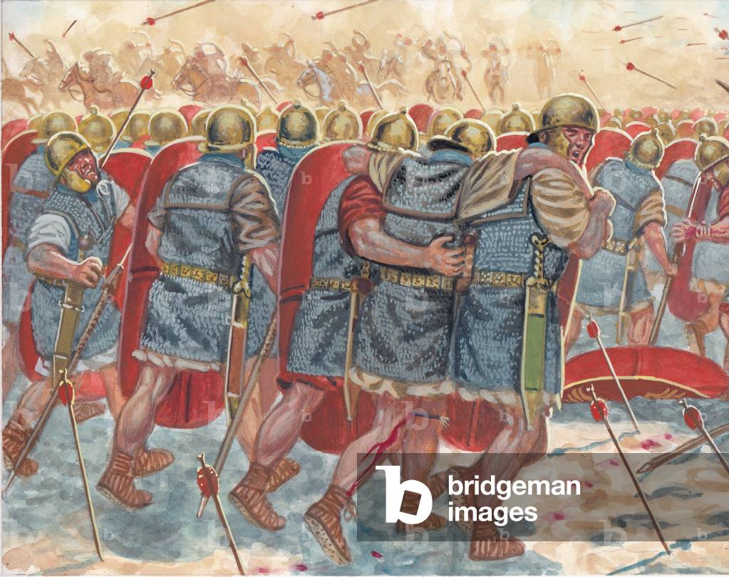 Image of Battle of Carrhae - Illustration by Giuseppe Rava by Rava ...