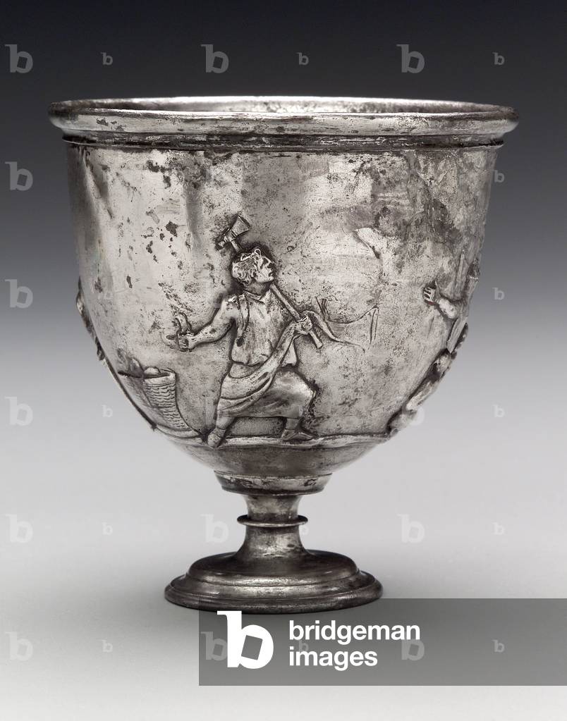 Image of Goblet with relief decoration, Imperial Period (silver with ...