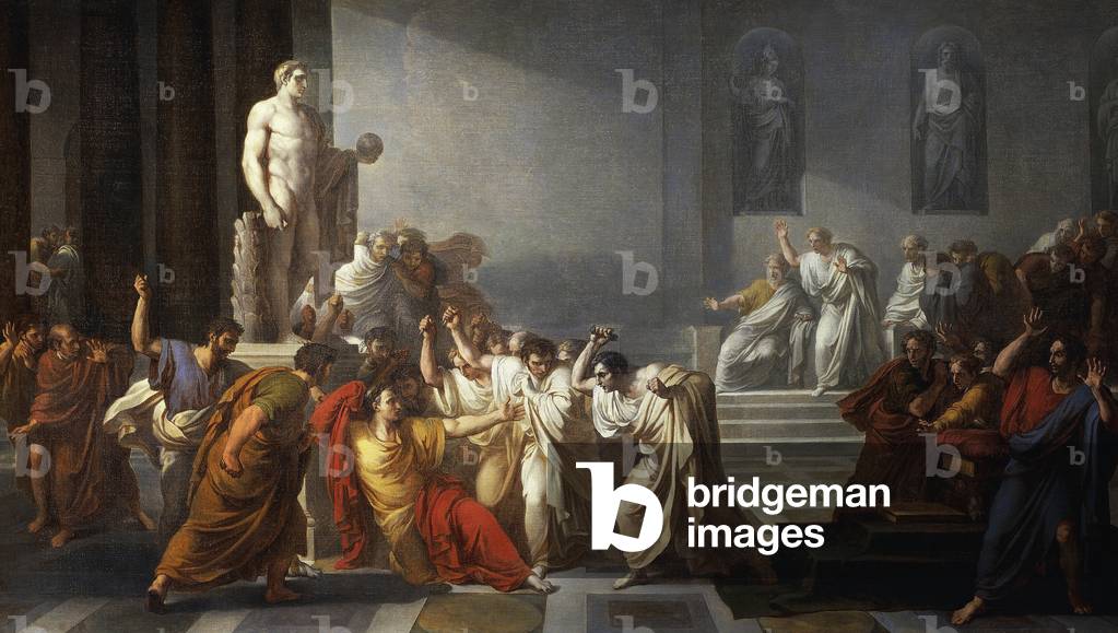 Image of The Death of Julius Caesar, 1805-06 (oil on canvas) by Camuccini, Vincenzo (1773-1844)