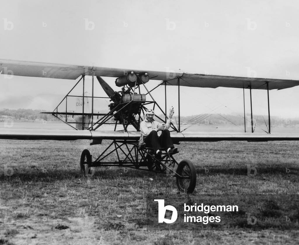 Image of A pusher airplane, 1910