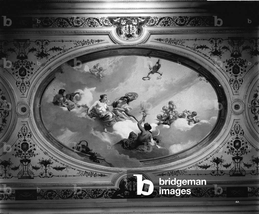 Image of Decorative painting above the First Class Dining Saloon on the ...