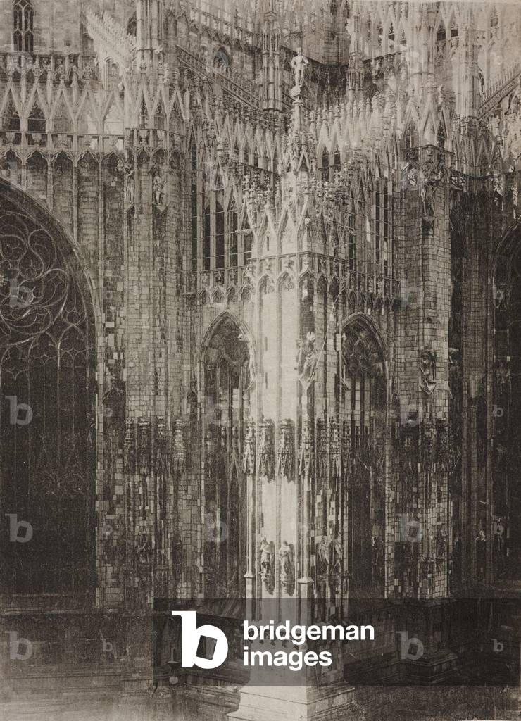 Image of Apse and spire known as Carelli spire, illustration from Milan