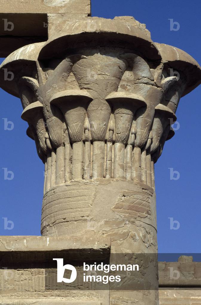 Image of Capital of column from temple dedicated to Theban Triad of