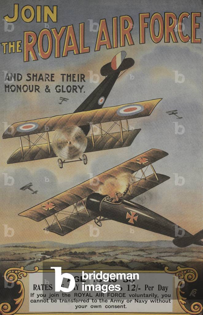 Image of Royal Air Force WWI Recruitment Poster, 1915