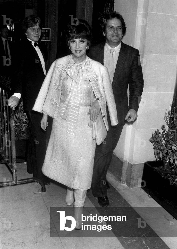 Image of Gina Lollobrigida Massimo Garcia arriving at the '78 ...