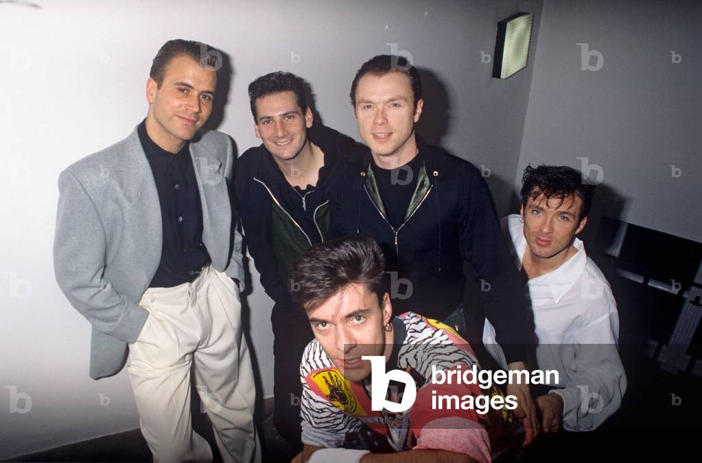 Image of Spandau Ballet (with singer Tony Hadley), 1990 (photo)
