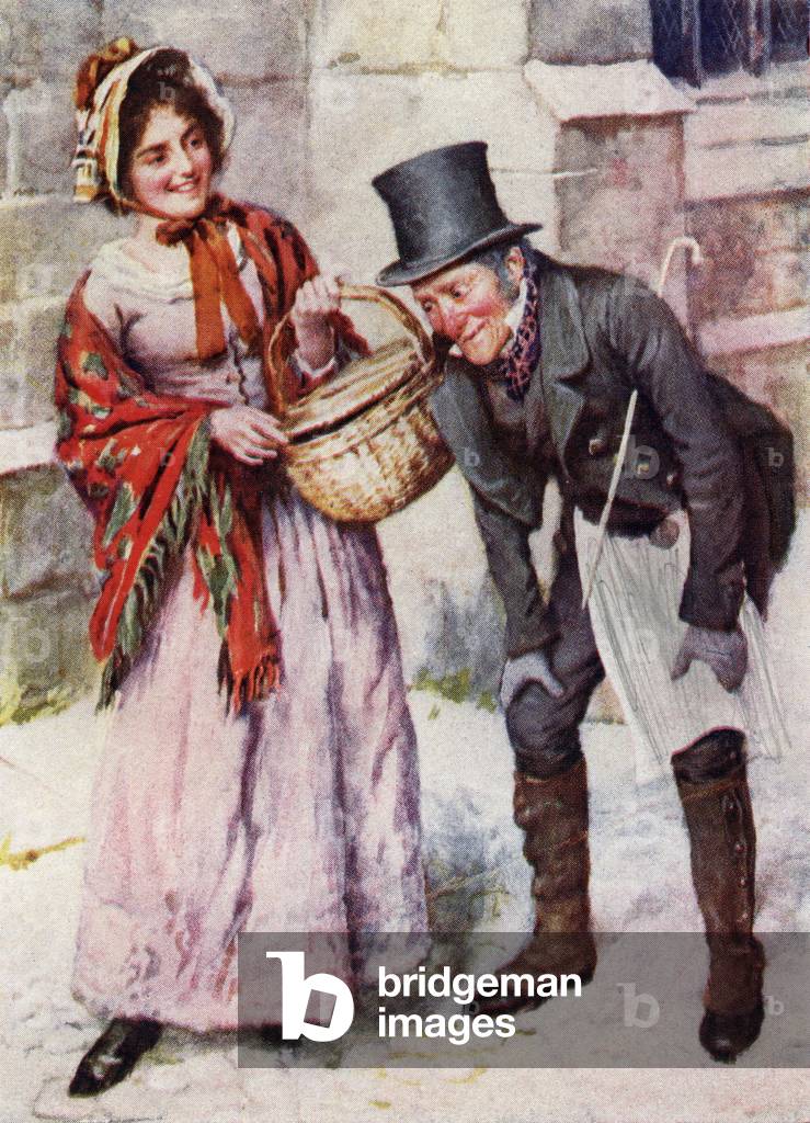 Image of Trotty Veck and his daughter Meg from 'Trotty Veck and by ...