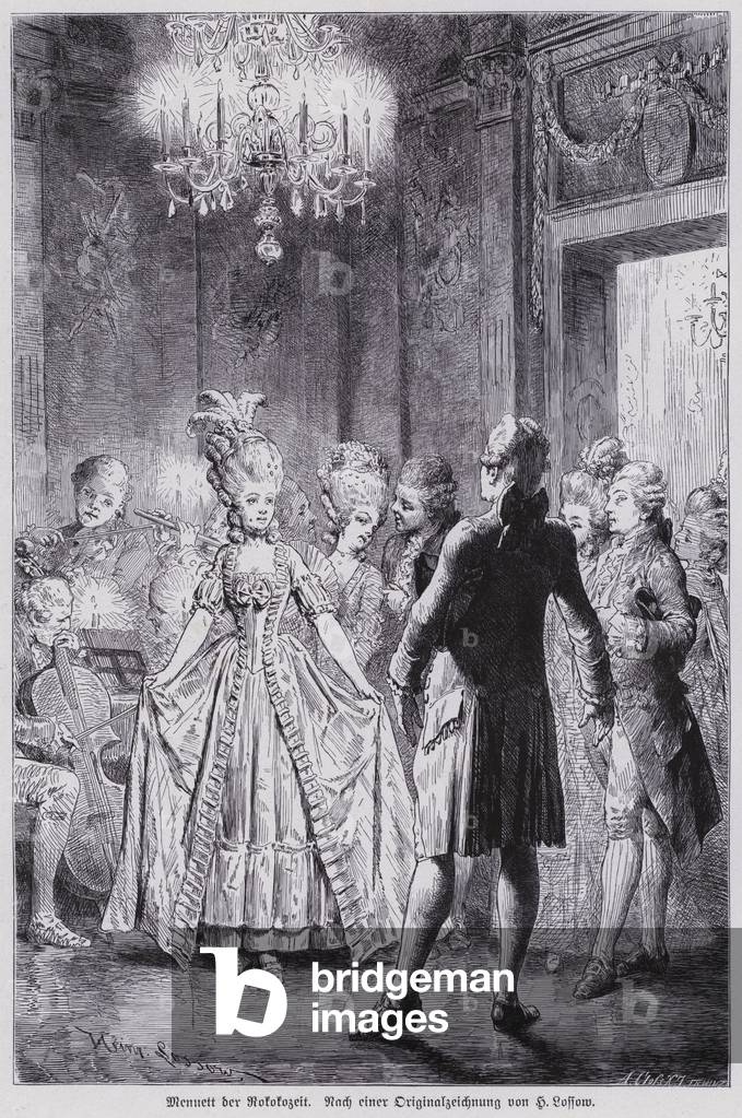Image of Dancing a minuet in Germany in the Rococo period, 18th by ...