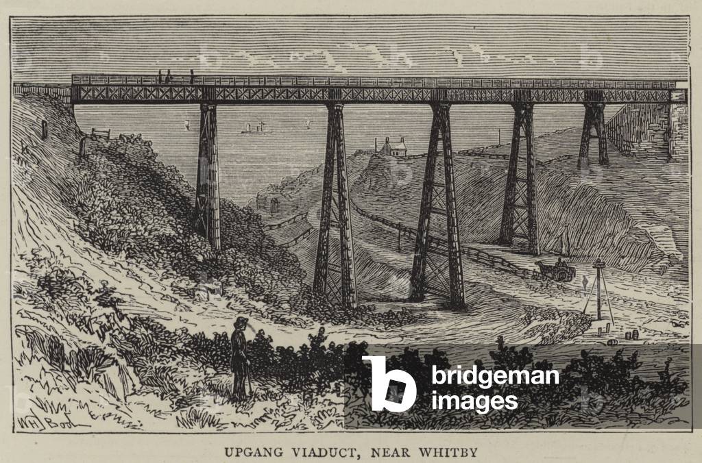 Image of Upgang Viaduct, near Whitby (engraving) by Boot, William Henry ...