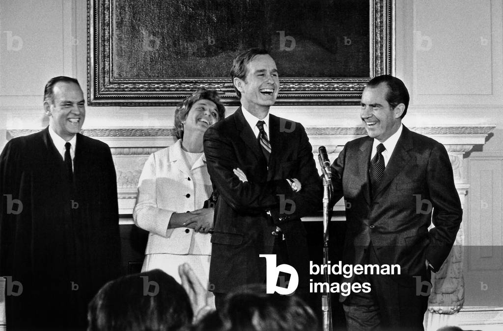 Image of George Herbert Bush, feb 1971 (b/w photo)