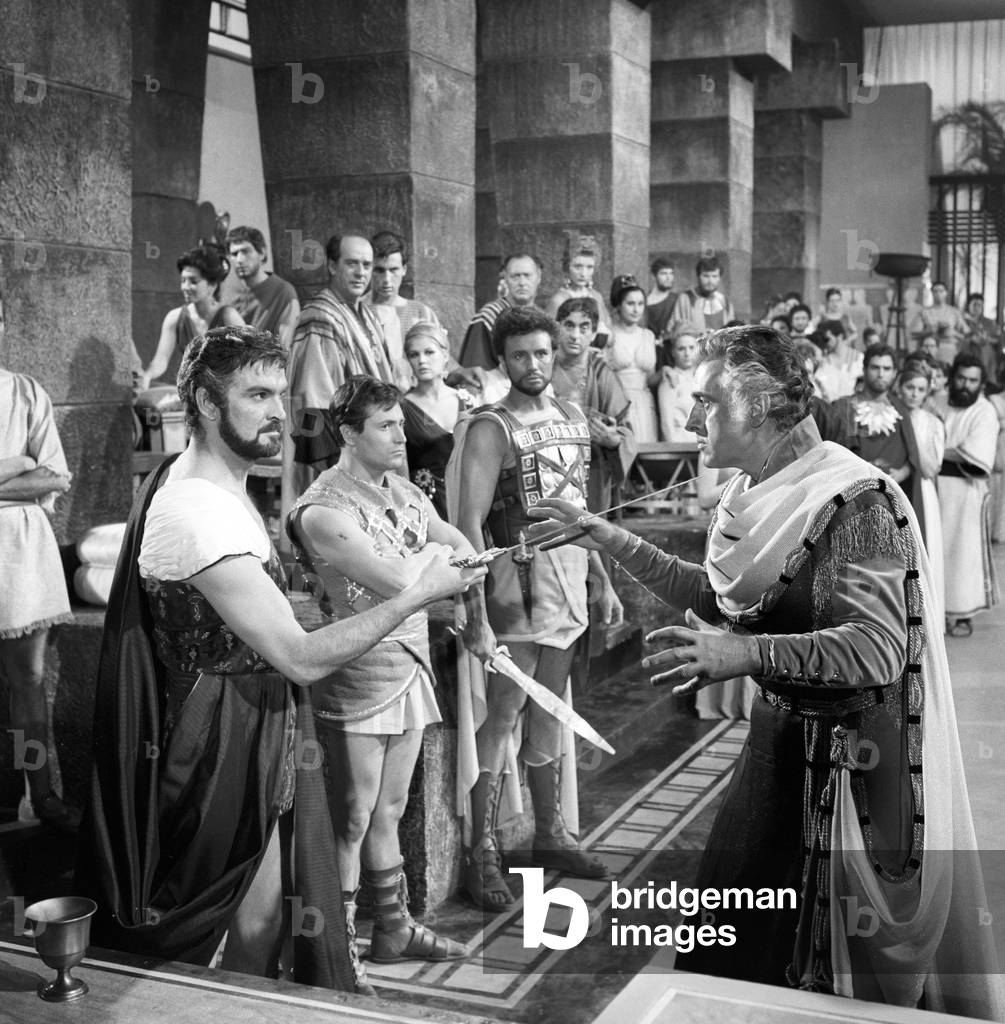 Image of Stewart Granger and Stanley Baker in Sodom and Gomorrah, Italy,