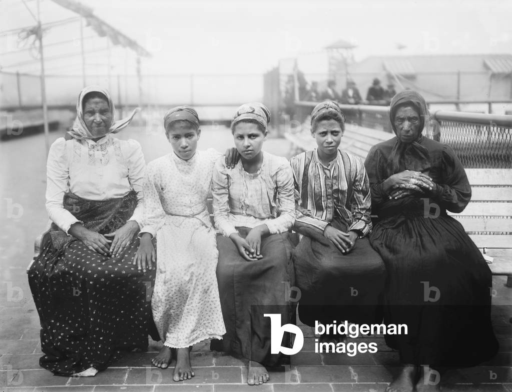 Image of Group of Female Immigrants, Seated Portrait, Ellis Island, New ...