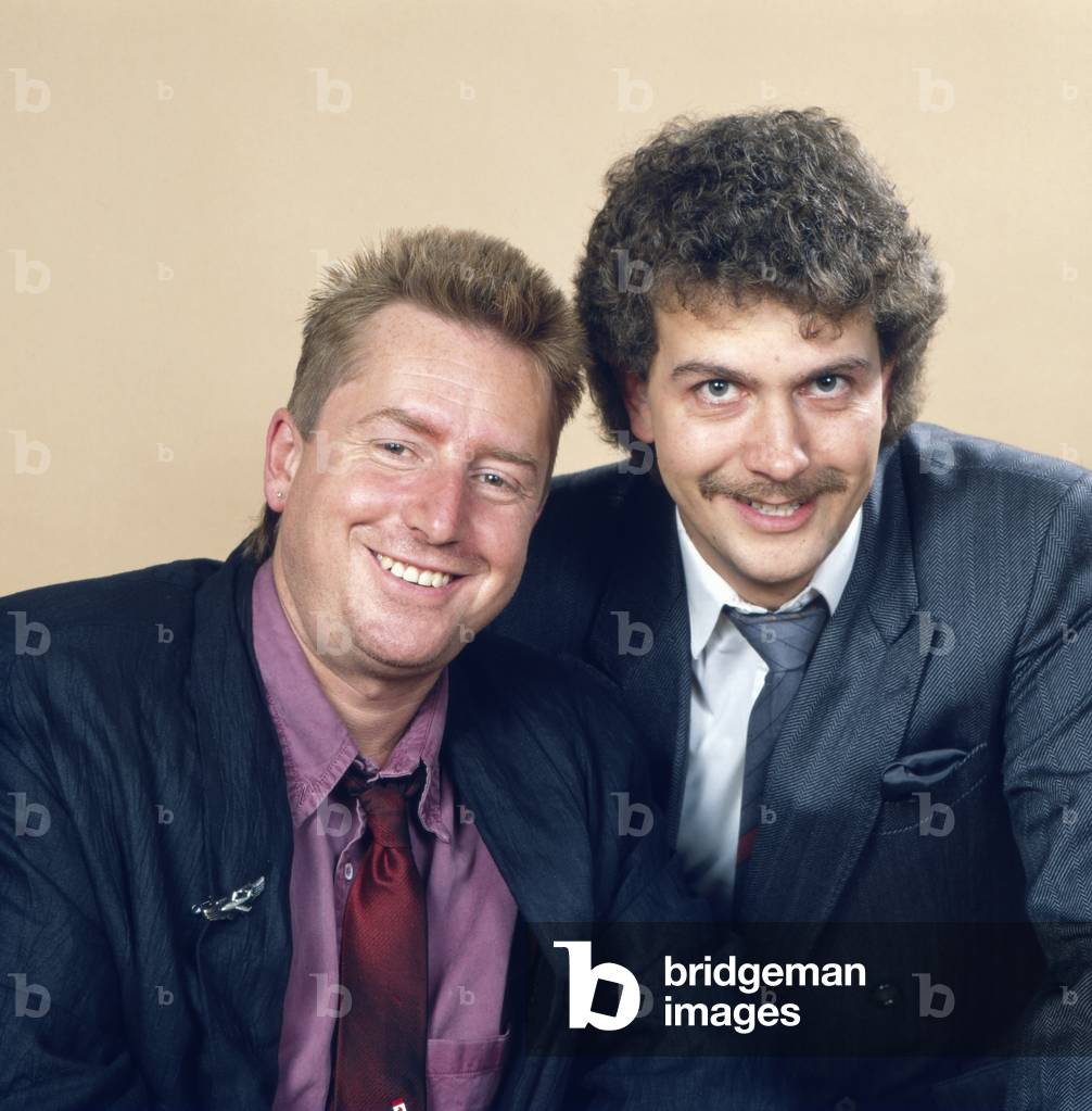 Image of German actor Martin Semmelrogge and a friend pose for some