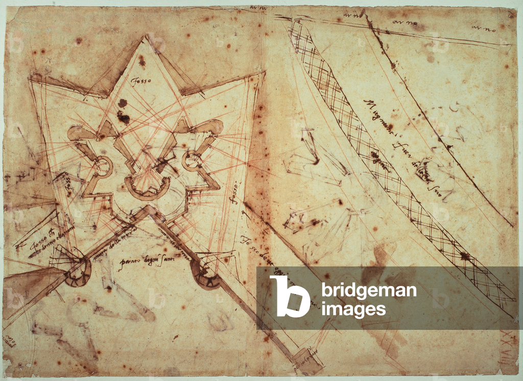 Image of Studies for the bulwark of the Gate to the All by Buonarroti ...