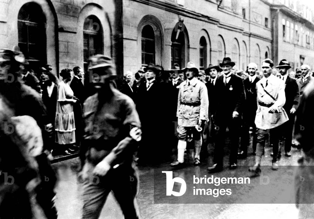 Adolf Hitler after his imprisonment, 1926 (b/w photo) by