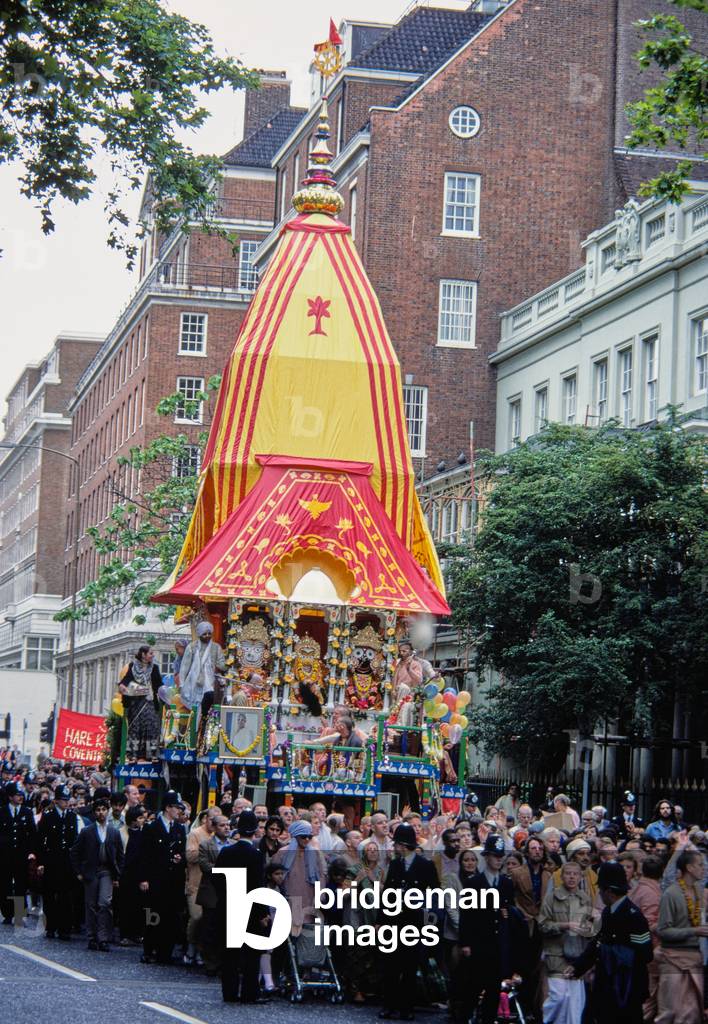 Image of Hare Krishna Ratha Yatra Festival, Procession, London, England ...