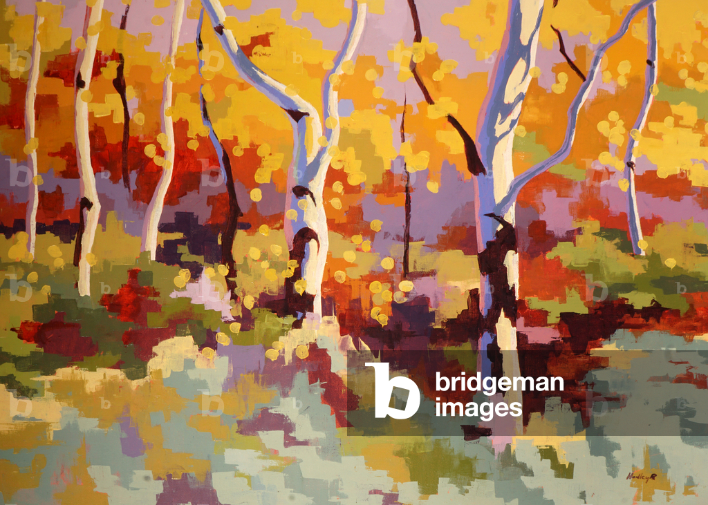 Image of Autumn's Dance, c.2025 (oil on panel) by Rampton, Hadley