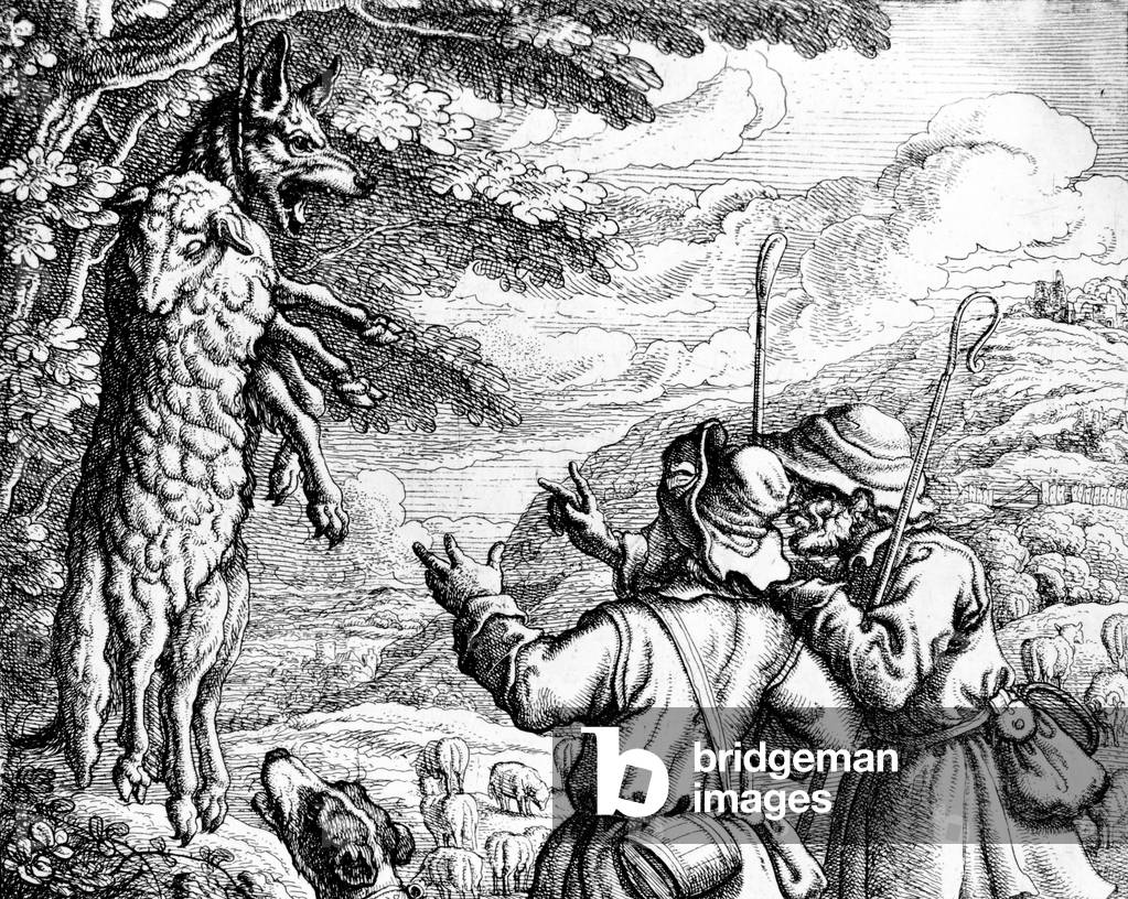 Image of The Wolf in Sheep's Clothing, 1687 (etching) by Barlow ...